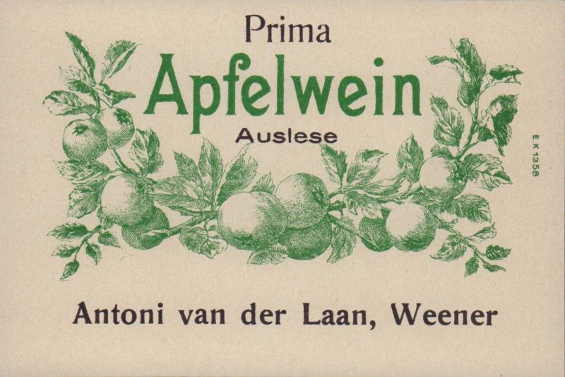 Apfelwein Etikett / apple cider label / etiquette de cidre - von ca ...