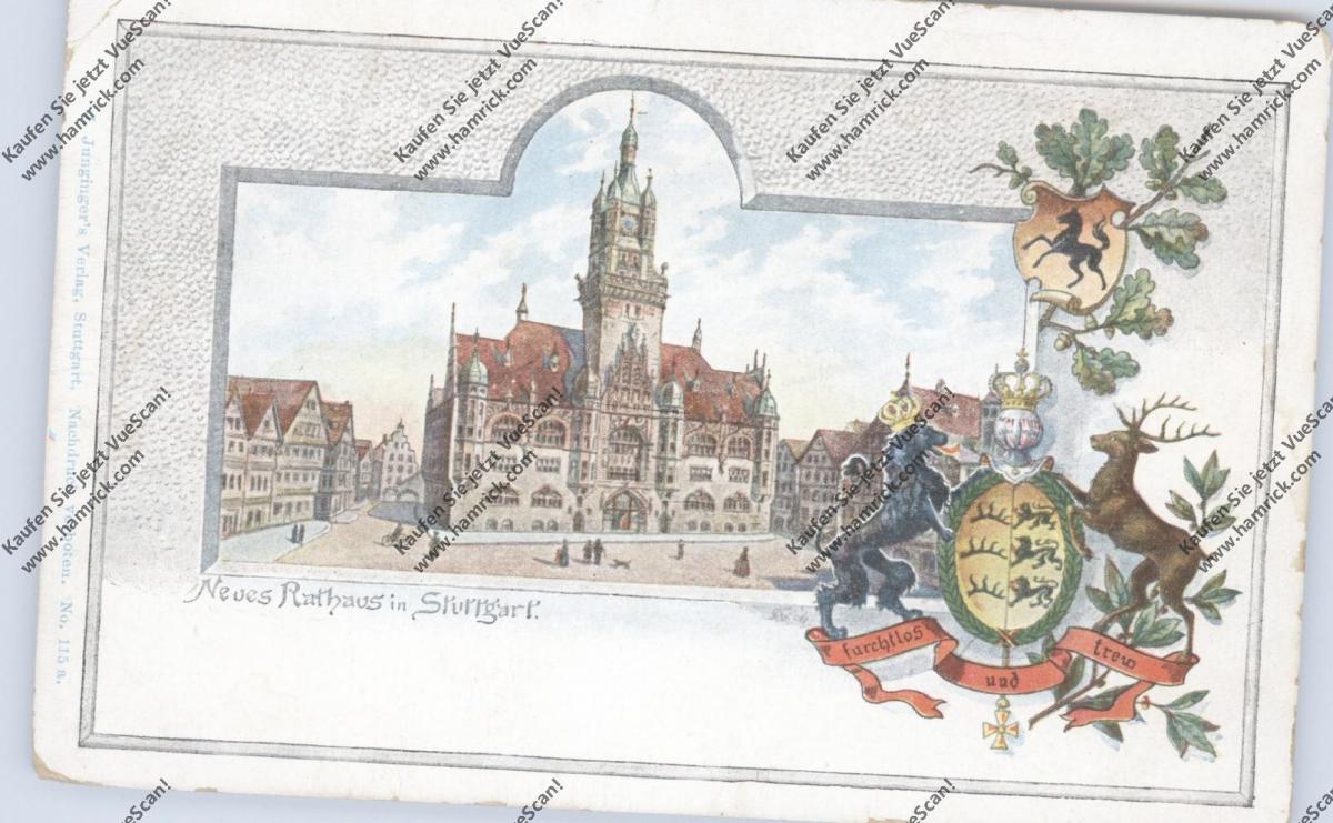 7000 STUTTGART, Neues Rathaus.. | Ansichtskarten günstig