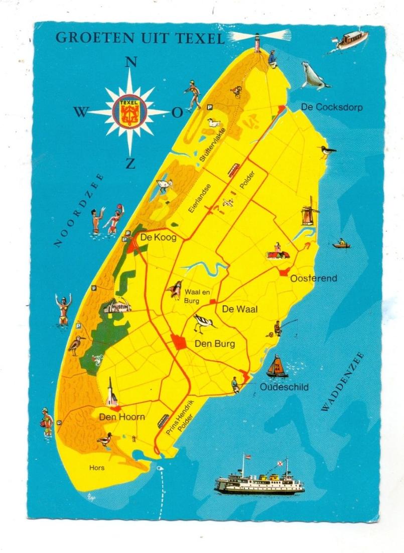 LANDKARTEN / MAPS - TEXEL Nr. 826700903 - oldthing: Ansichtskarten ...
