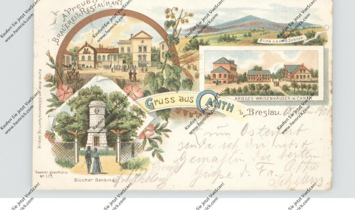 NIEDER-SCHLESIEN - CANTH - KANTH / KATY WROCLAWSKIE, Lithographie ...