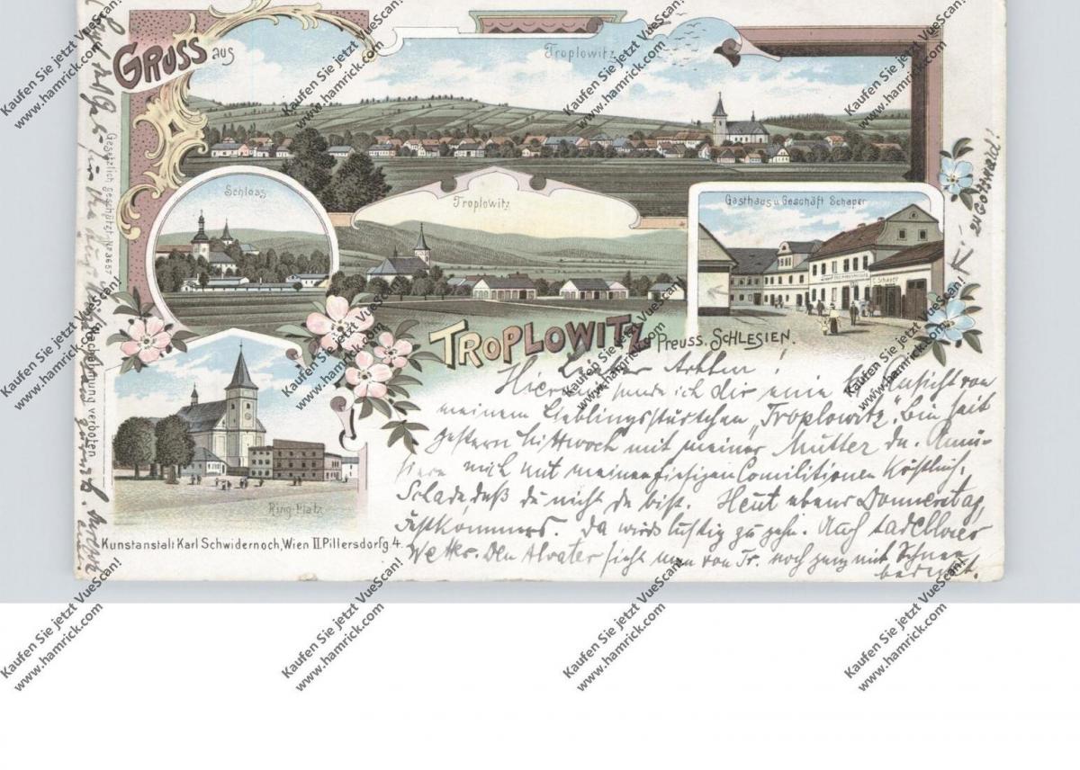 OBER-SCHLESIEN - LEOBSCHÜTZ-TROPLOWITZ / OPAWICA (Oppeln), Gasthaus ...