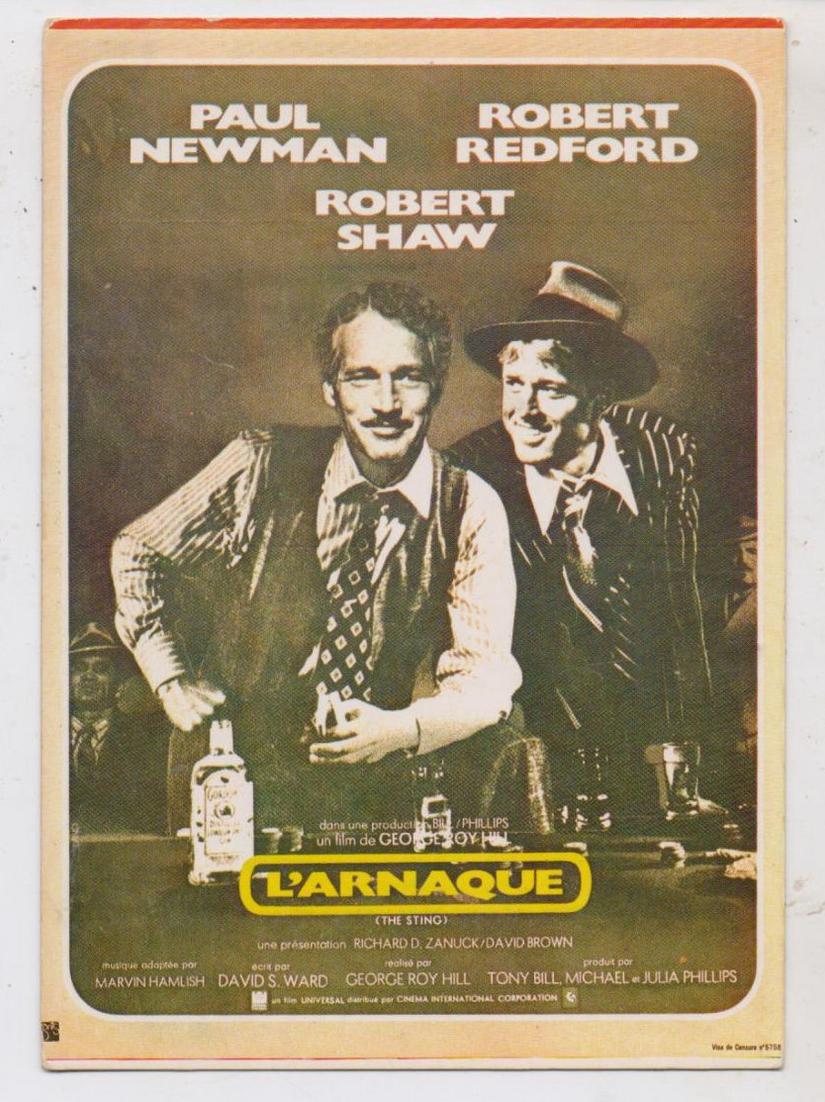 FILM - DER CLOU / L'ARNAQUE, Paul Newman / Robert Redford Nr ...