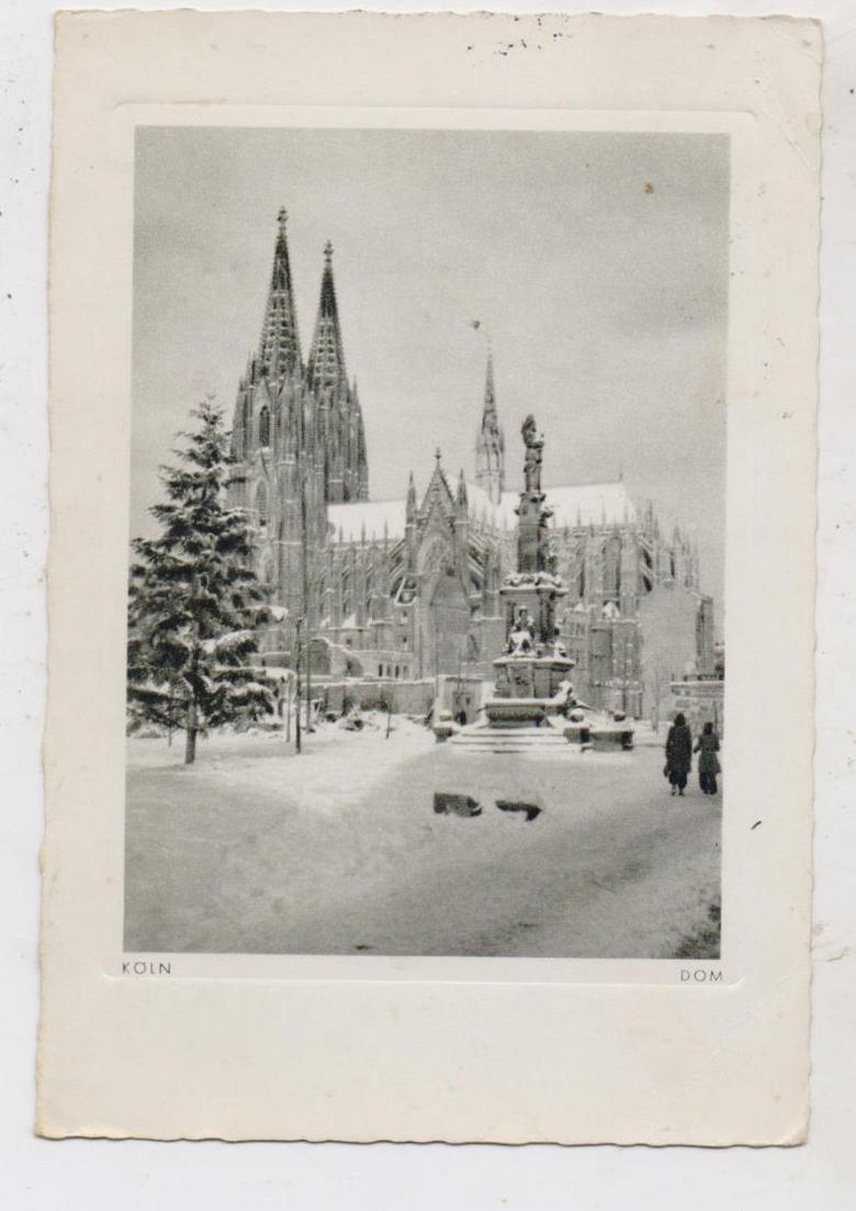 5000 KÖLN, Alter Markt in Trümmern, Jan van Werth - Denkmal, Dom ...