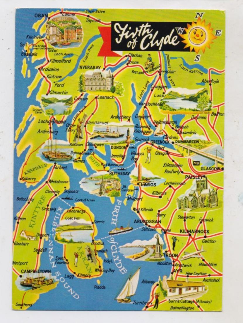 LANDKARTEN / MAPS - Firth of Clyde Nr. 1785517969 - oldthing Ansichtskarten: Künstler: Fotographen