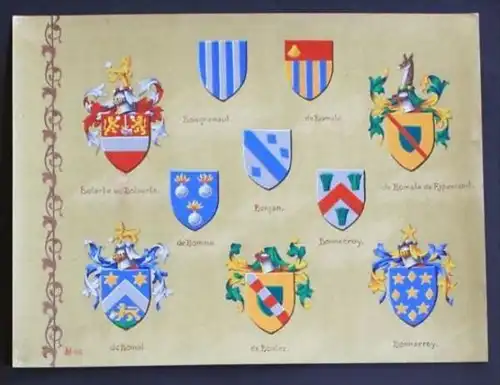 Bolarte Bolaerte Bomal Bonlez Bonnecroy Bomale Ripemont Blason Wappen Heraldik Nr. 410318024 ...