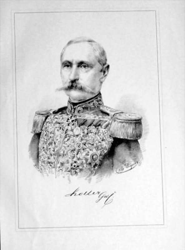 Alexander von Koller General Freiherr Portrait engraving gravure Nr ...