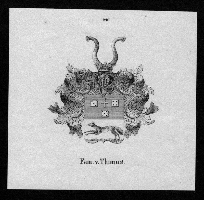 Thimus Wappen Adel coat of arms heraldry Heraldik Lithographie Nr ...