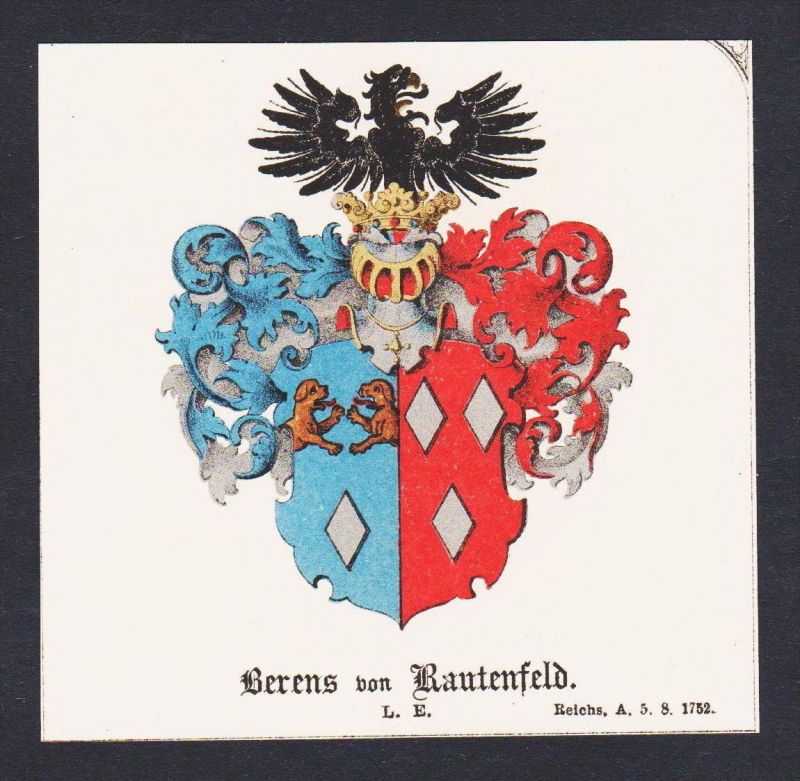. von Berends Wappen Heraldik coat of arms heraldry Litho Nr. 410505715 ...