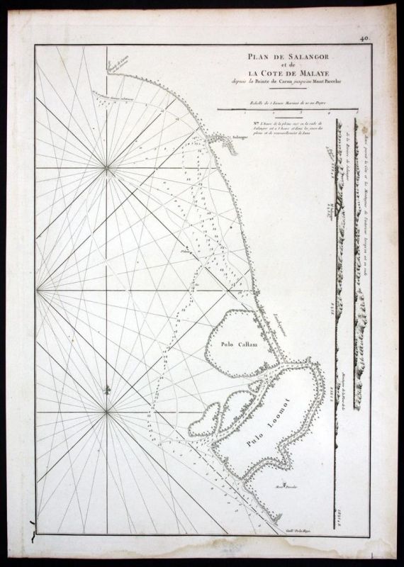 Plan de Salangor et de la Cote de Malaye - Selangar Malaysia Pulau ...