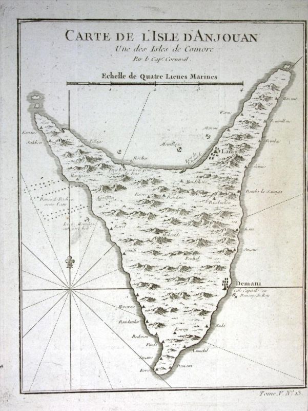 Carte de l'Isle d'Anjouan - Anjouan island... | oldhting.de