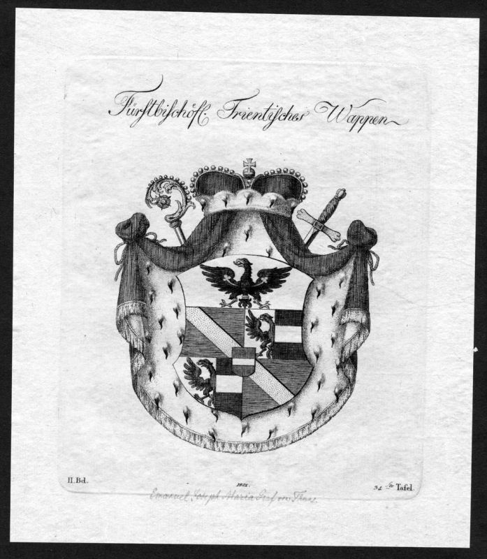 "Fürstbischöfl. Trientisches Wappen" - Trient Trent Wappen Adel coat of ...