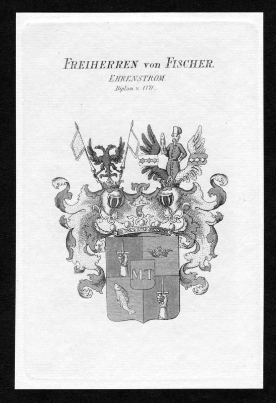 "Freiherren von Fischer" - Fischer Ehrenstrom Wappen Adel coat of arms ...