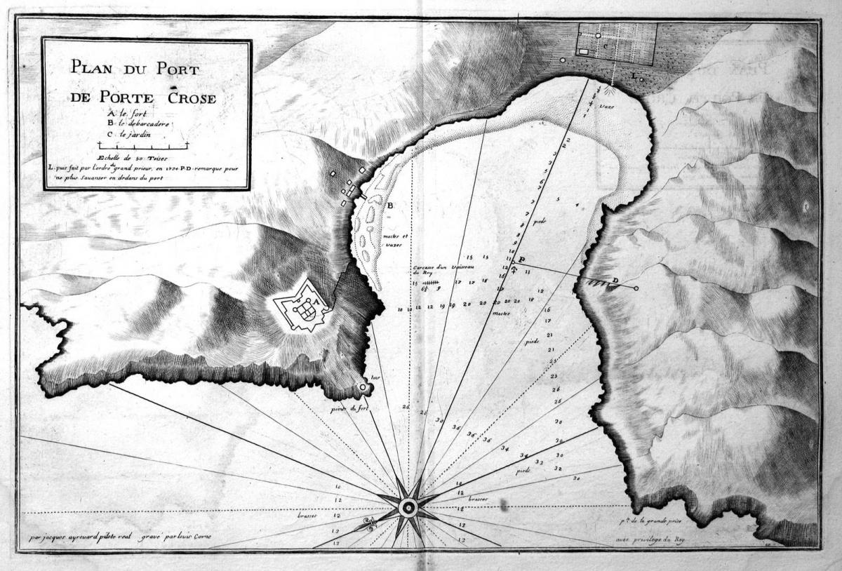 Plan du Port de Porte Crose - Port-Cros port... | oldhting.de