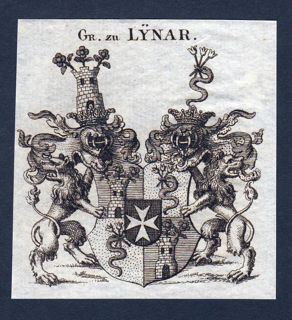 Gr. zu Lynar - Lynar Linar Wappen Adel coat of arms heraldry Heraldik ...
