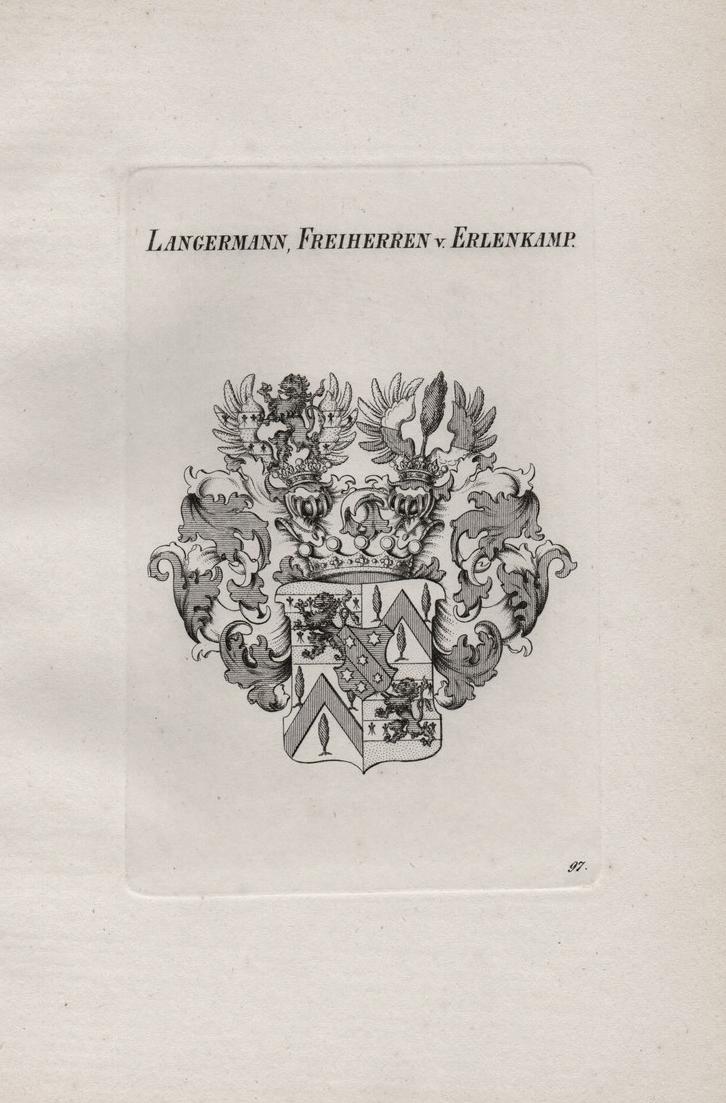 Langermann, Freiherren v. Erlenkamp - Langermann und Erlencamp Wappen ...