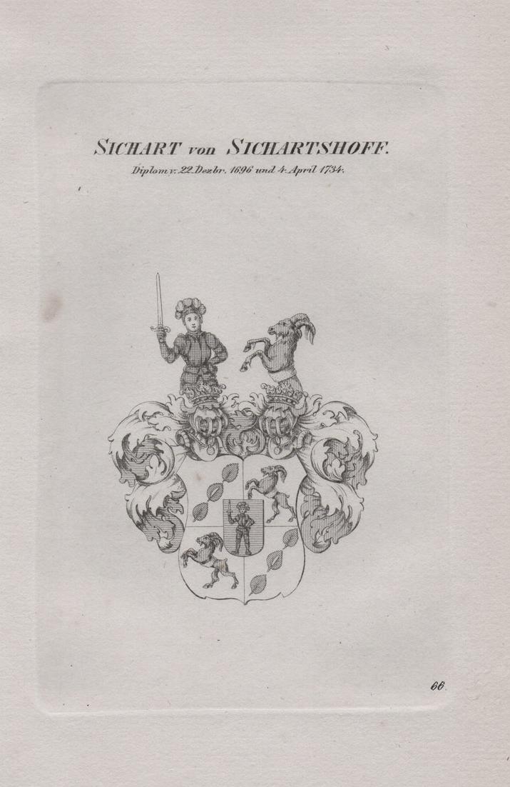 Sichart von Sichartshoff - Wappen coat of arms Heraldik heraldry Nr ...