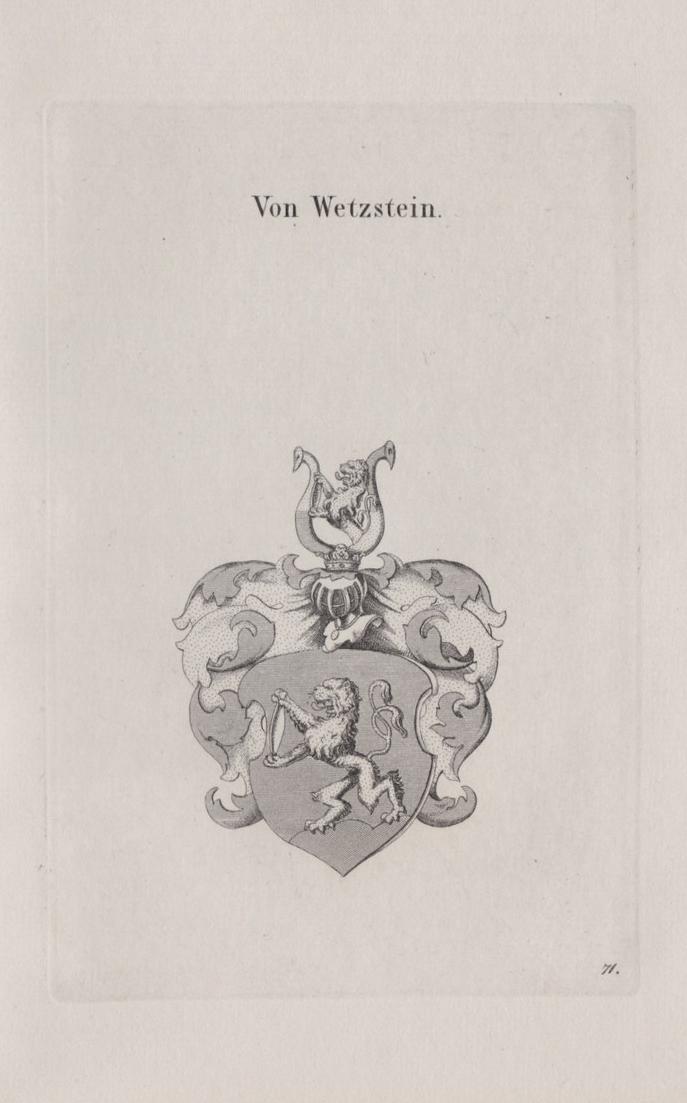 Von Wetzstein - Wappen coat of arms Heraldik heraldry Nr. 1412550737 ...