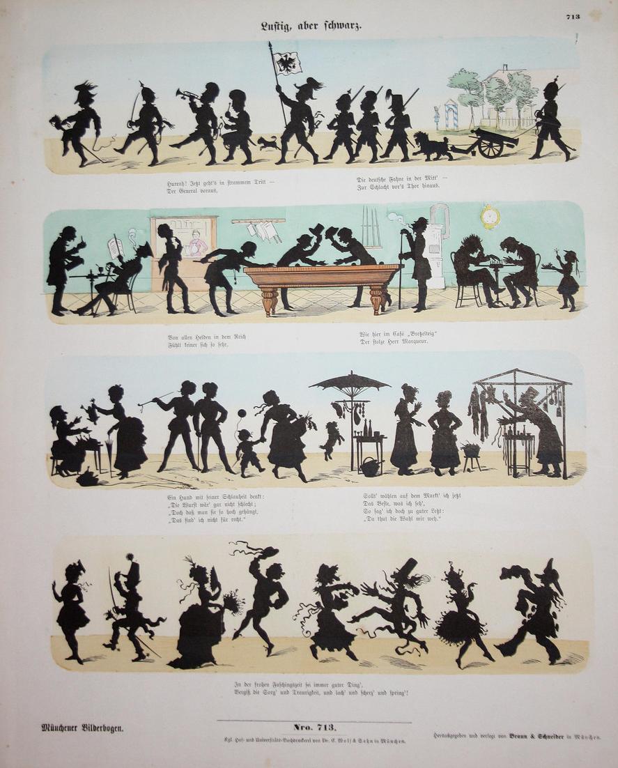 Neue Schattenbilder. Erster Bogen. - Schattenbilder Schattenriss ...