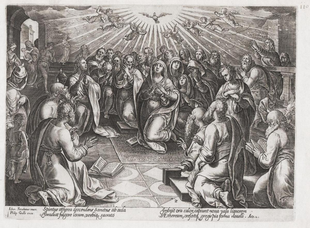 Spiritus aetherea descendens Sanctus ab aula... - The Descent of the ...