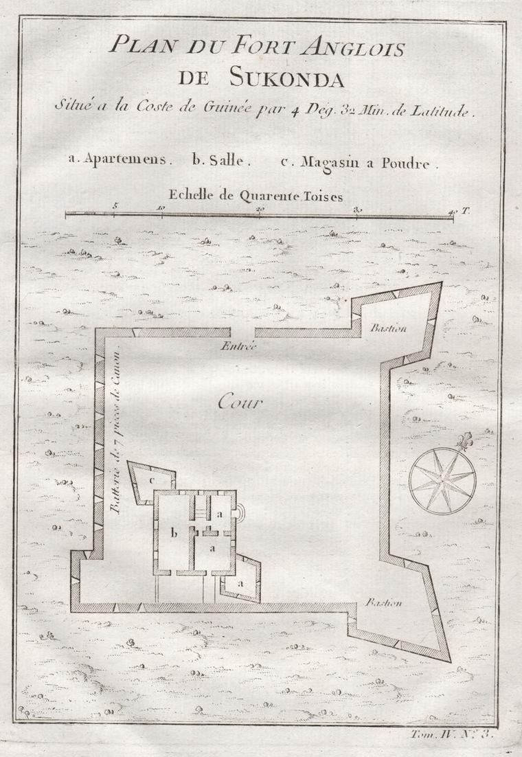Plan du Fort Anglois de Sukonda - Ghana... | oldhting.de