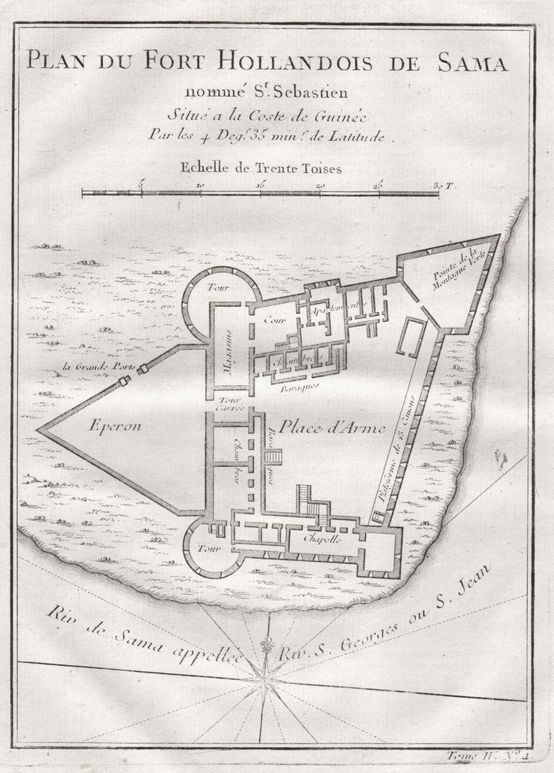 Plan du Fort Hollandois de Sama, nommé St. Sebastien. - Shama Fort San ...