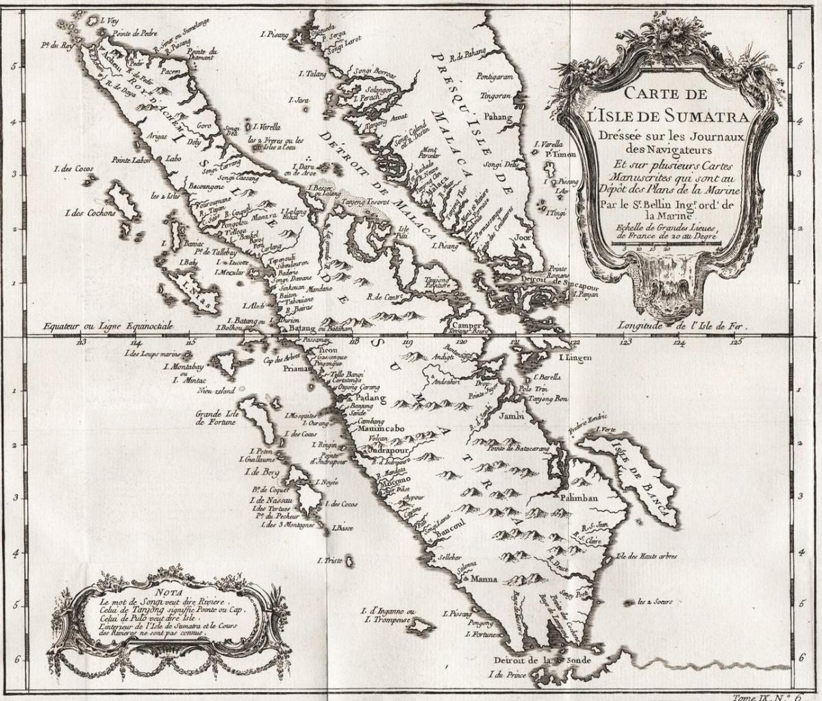 Carte de l'Isle de Sumatra - Sumatra island Insel... | oldhting.at