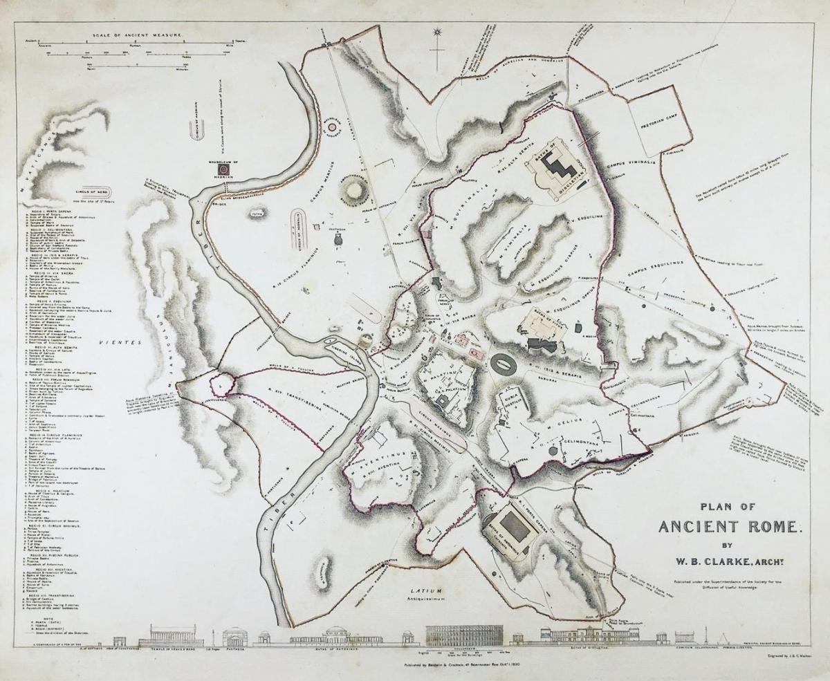 Plan of Ancient Rome - Roma Rome Rom Antike Altertum ancient city plan ...