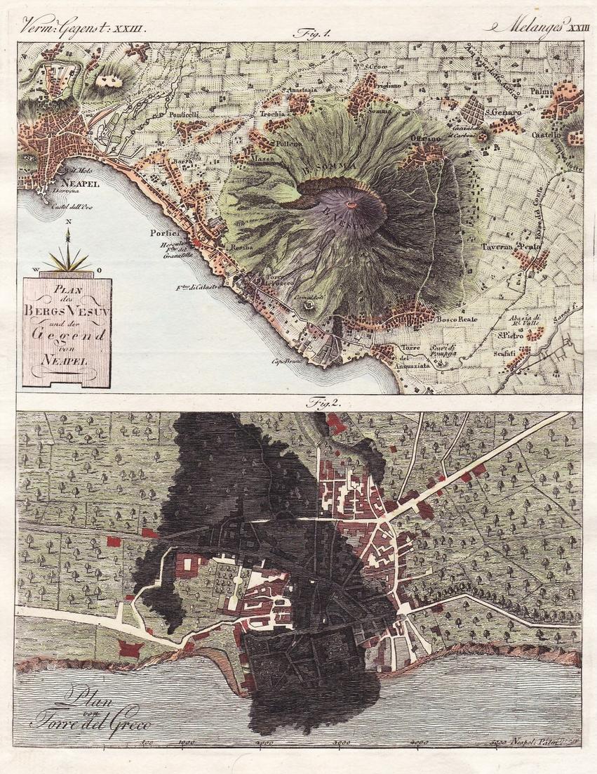 Verm. Gegenst. XXIII - Der Vesuv mit seiner umliegenden Gegend - Vesuv ...