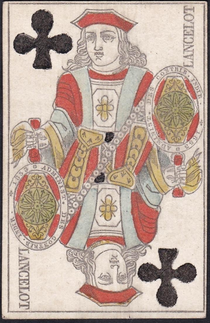 (Kreuz-Bube) - Jack of clovers / Valet de trèfle / playing card carte a ...