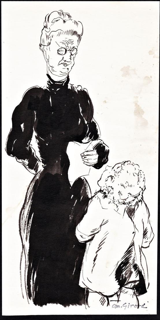 (Governess with a child) - Gouvernante Kind /... | oldhting.de