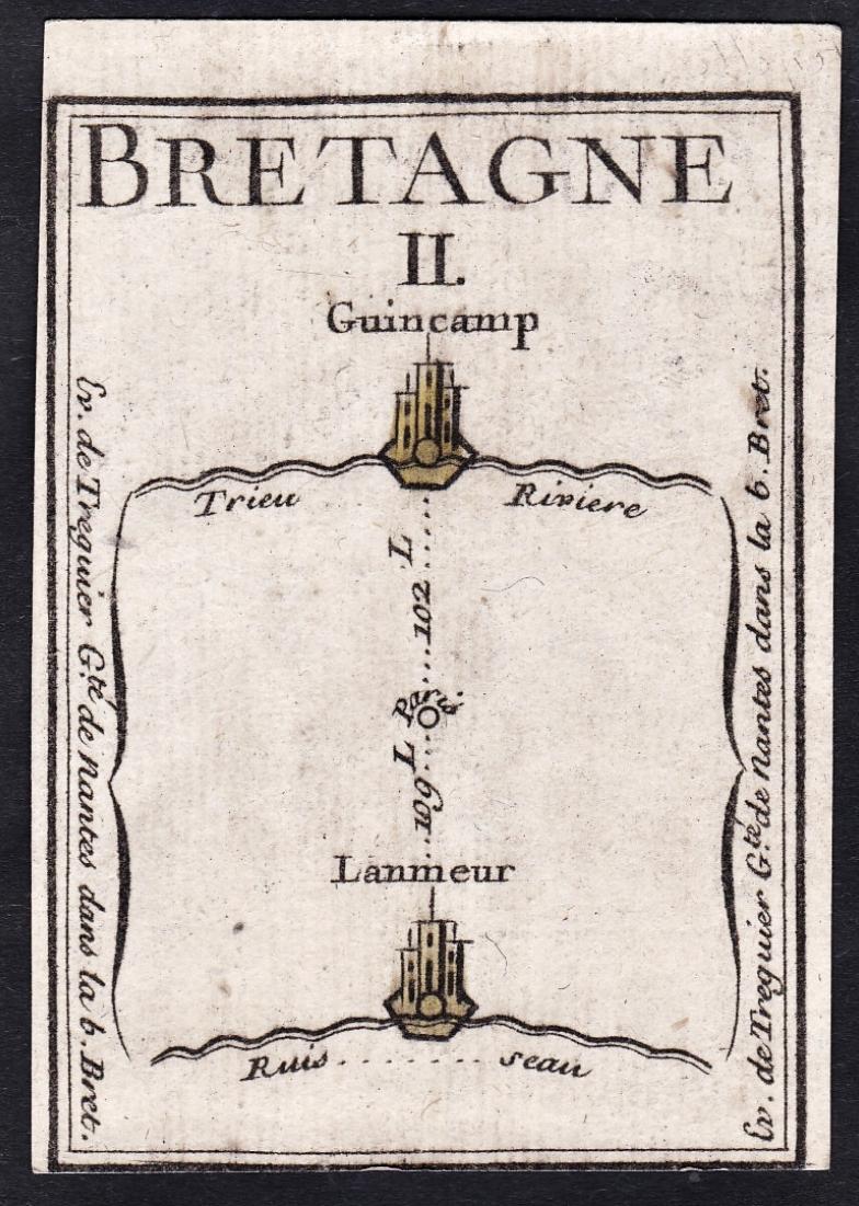 Bretagne II - Guingamp Lanmeur / France Frankreich / Karte map carte Nr ...