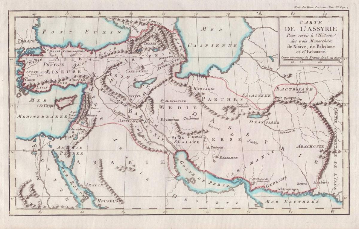 Carte de l'Assyrie Pour servir a l'Histoire des trois Monarchiea de ...