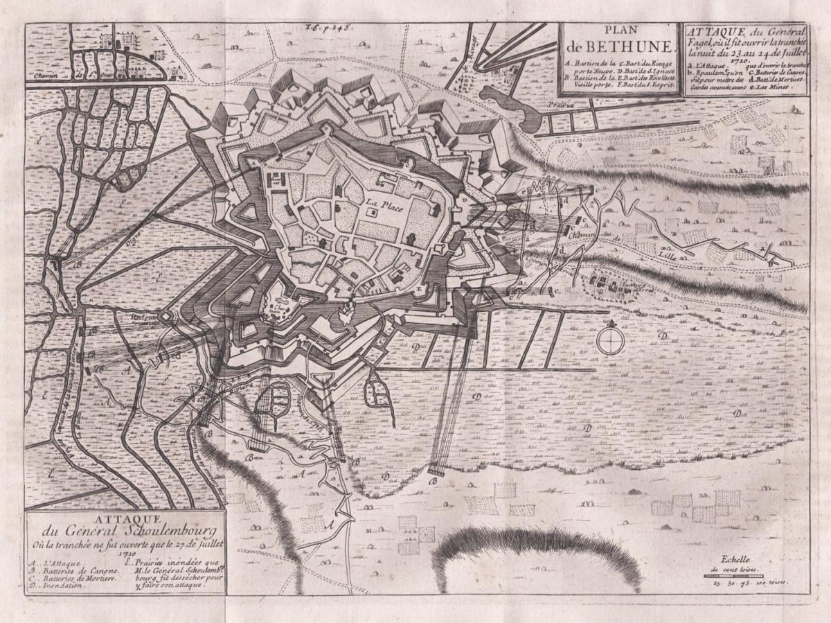 Plan de Bethune - Bethune Pas-de-Calais France... | oldhting.de