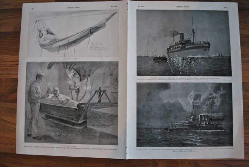 Seeschlacht vor dem Skagerrak XL Kunstdruck von 1916, Claus Bergen ... Seeschlacht vor dem Skagerrak XL Kunstdruck von 1916, Claus Bergen ...