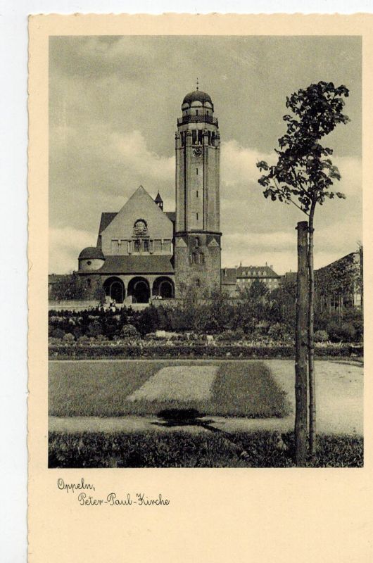 AK Opole, Oppeln, Oberschlesien, Mühlgraben, ev. Kirche, 1942 gelaufen ...