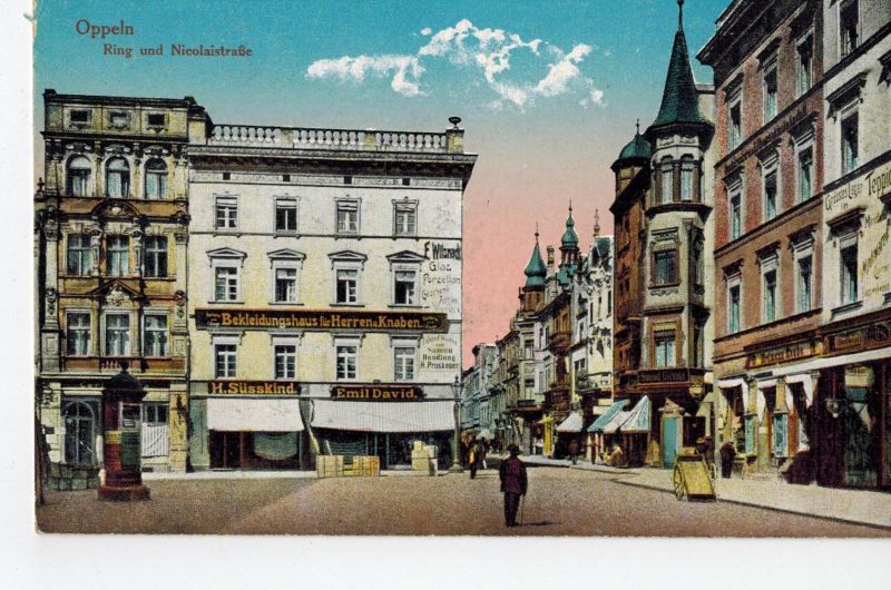 AK Opole, Oppeln, Oberschlesien, Ring, Nicolaistrasse, 1917 beschriftet ...