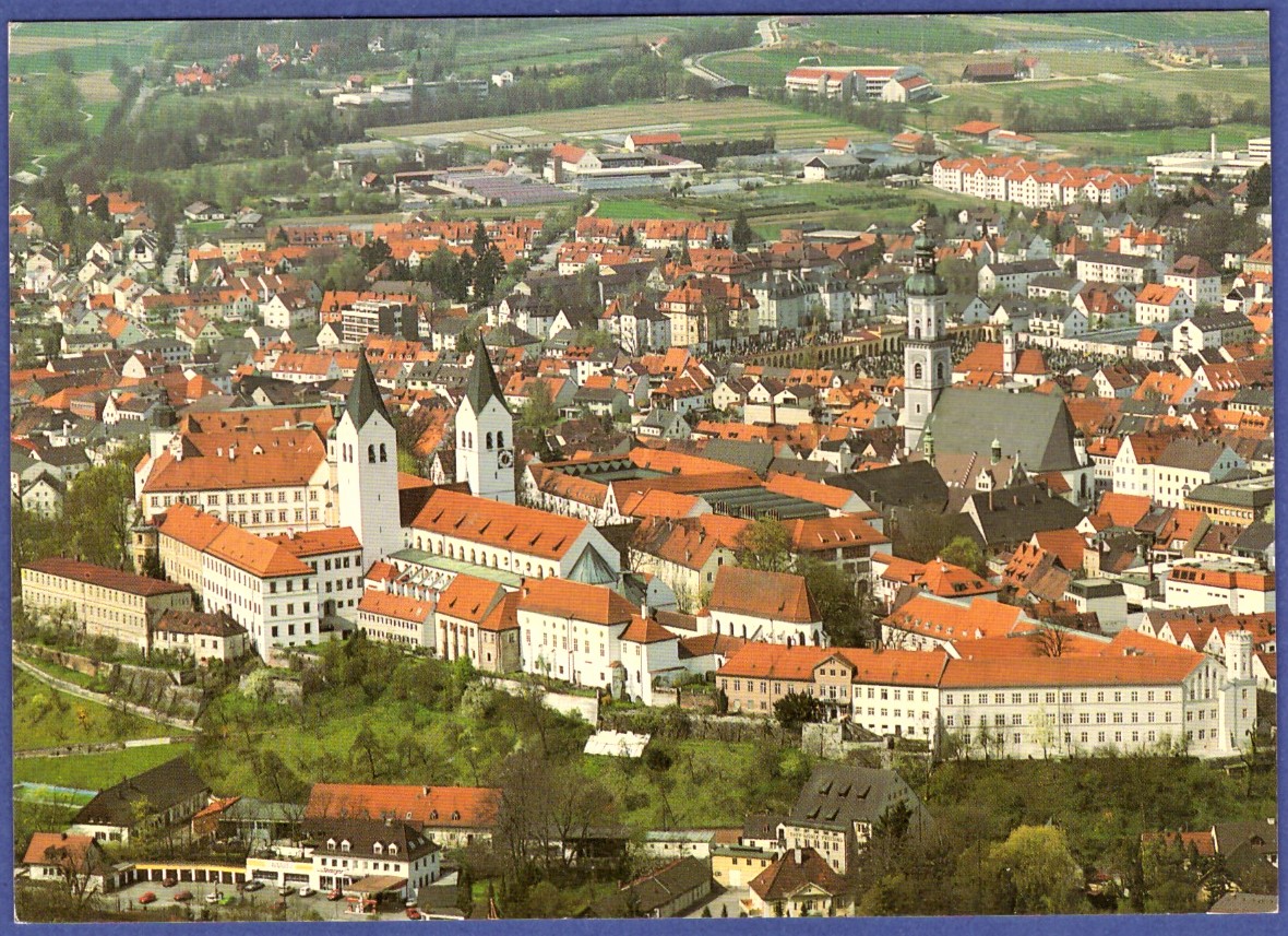 AK Freising, Domberg von Südosten, Luftaufnahme, Reg. v. Obb. G 4/30 ...