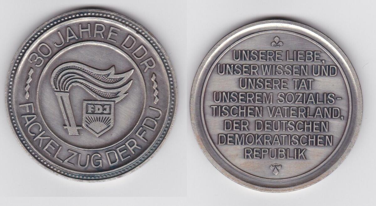 DDR Medaille FDJ 30 Jahre DDR Fackelzug der FDJ... | oldhting.de