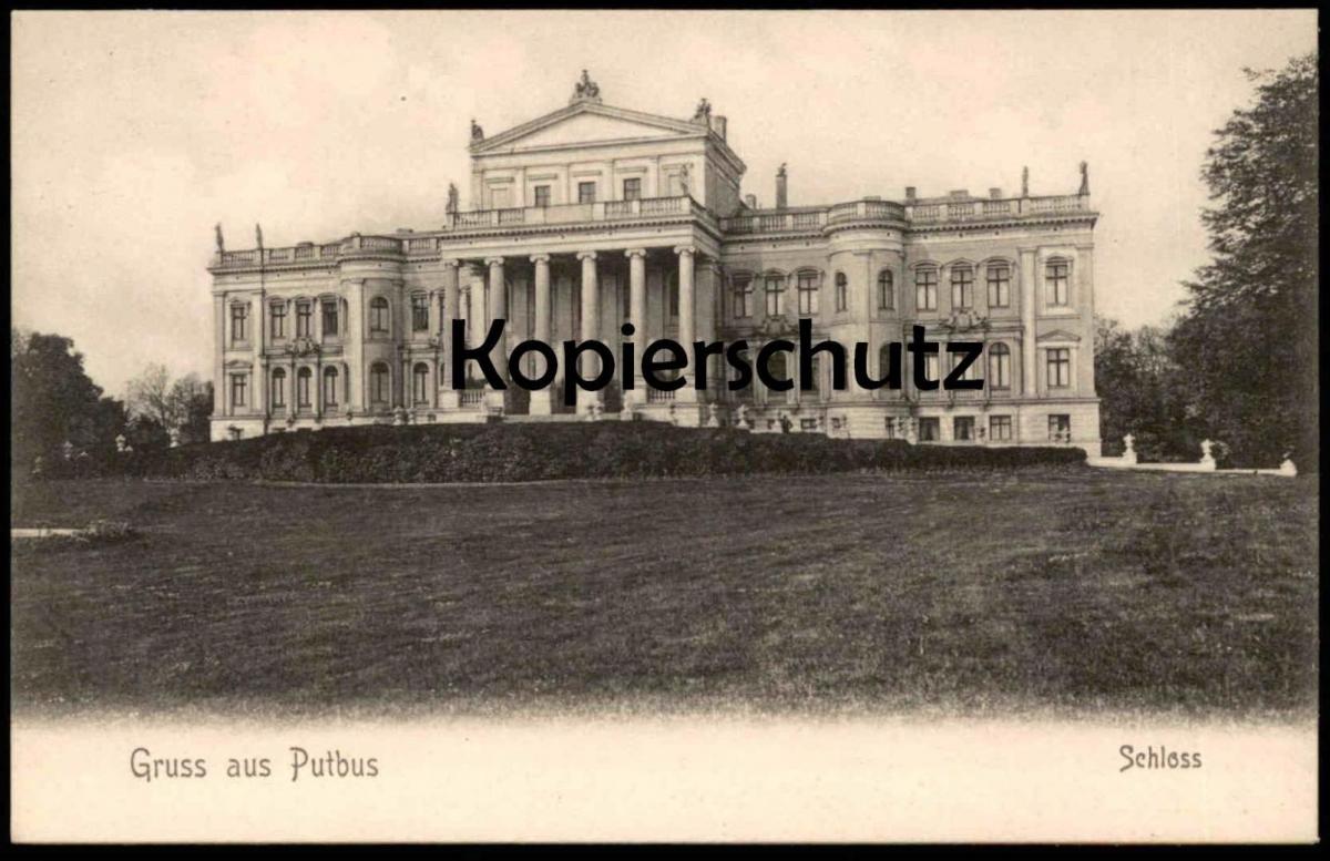 ALTE POSTKARTE GRUSS AUS PUTBUS SCHLOSS INSEL RÜGEN castle chateau AK ...