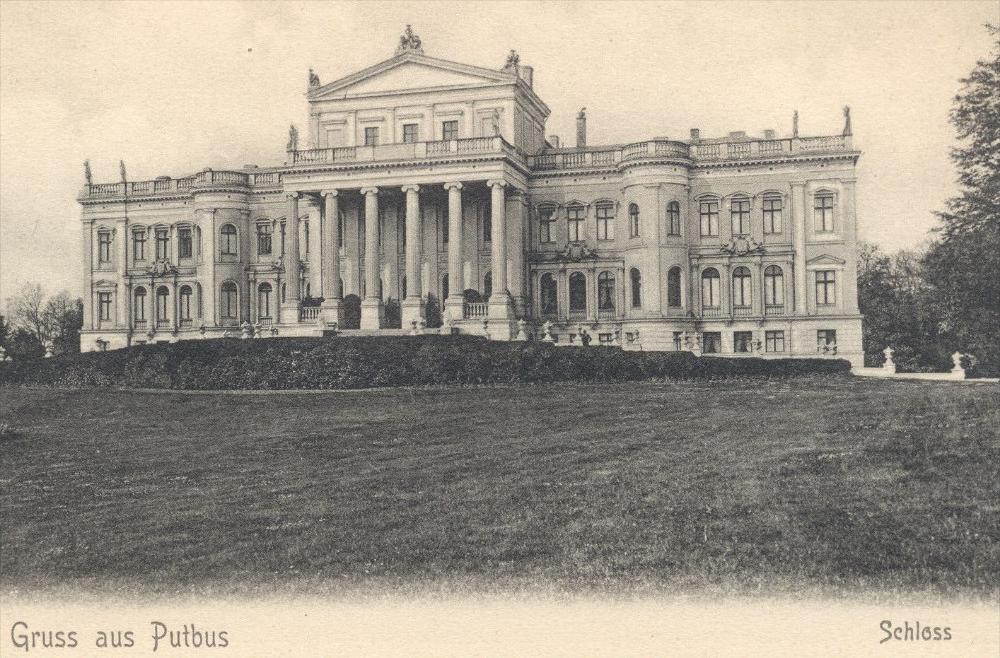 ALTE POSTKARTE GRUSS AUS PUTBUS SCHLOSS INSEL RÜGEN castle chateau AK ...