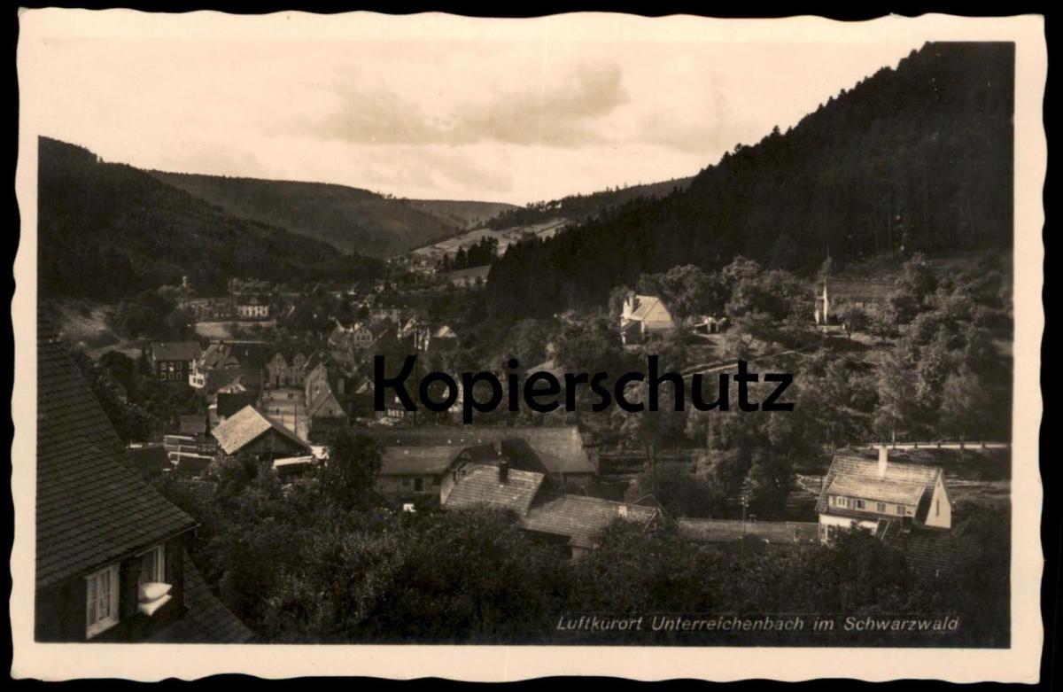 ALTE POSTKARTE LUFTKURORT UNTERREICHENBACH IM SCHWARZWALD PANORAMA cpa ...