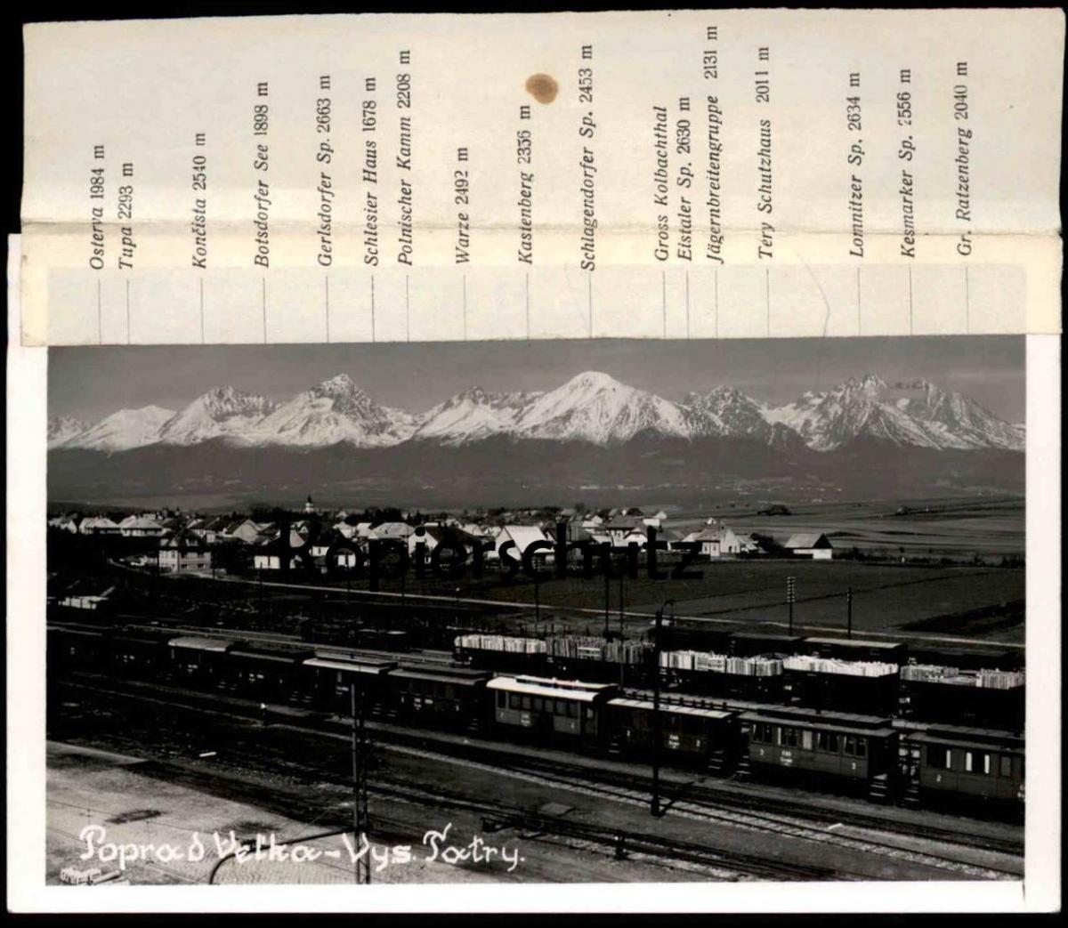 ALTE FOTO POSTKARTE POPRAD VELKA VYS. TATRY Hohe Tatra Deutschendorf ...