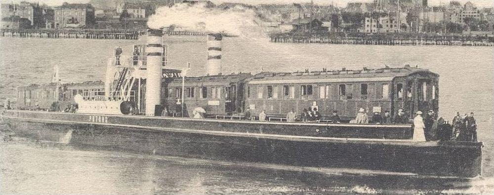 ALTE POSTKARTE STRALSUND 1904 TRAJECT PUTBUS ÜBERFAHRT NACH RÜGEN ...