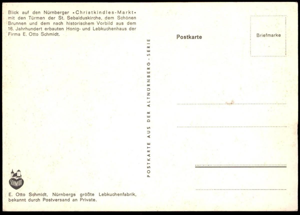 ÄLTERE POSTKARTE WEIHNACHTSMARKT NÜRNBERG Bienenstock Honig Biene ...