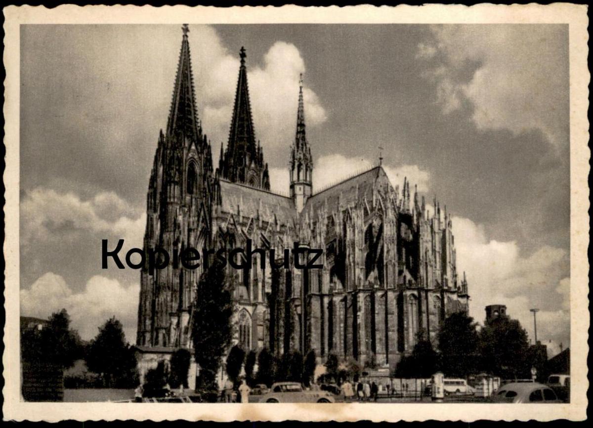 ÄLTERE POSTKARTE KÖLN DER KÖLNER DOM 1956 Autos Auto car cars Voitures ...