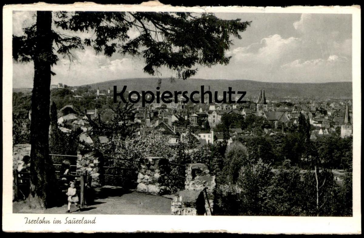ÄLTERE POSTKARTE ISERLOHN MIT MÄDCHEN Total... | oldhting.de