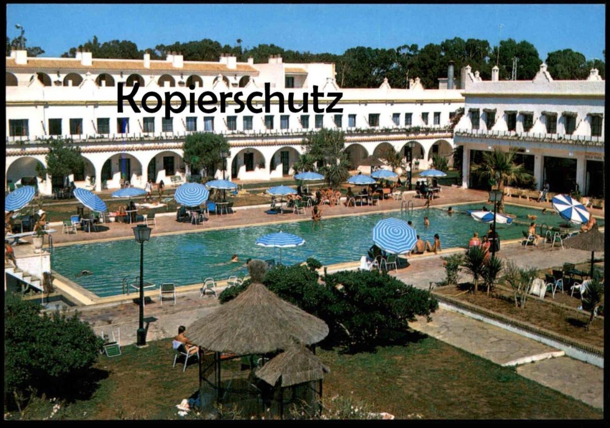 ÄLTERE POSTKARTE CÁDIZ ROTA HOTEL PLAYA DE LA LUZ piscine swimming pool ...