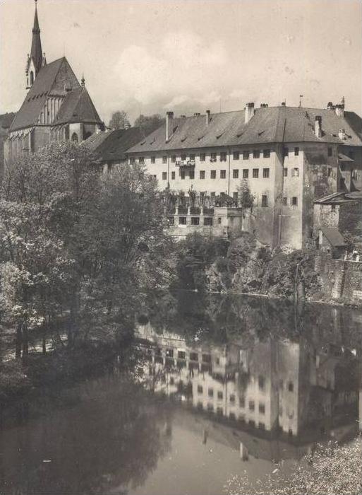 ALTE POSTKARTE KRUMMAU MOLDAU HOTEL ROSE FOTO WOLF CESKY KRUMLOV VLTAVA ...