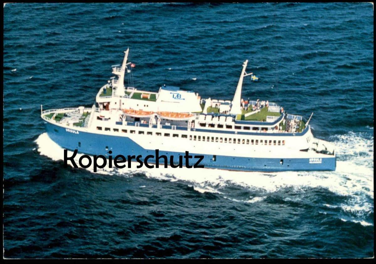 ÄLTERE POSTKARTE M/S URSULA 1973 HÄLSINGBORG - HELSINGOR DANMARK ...