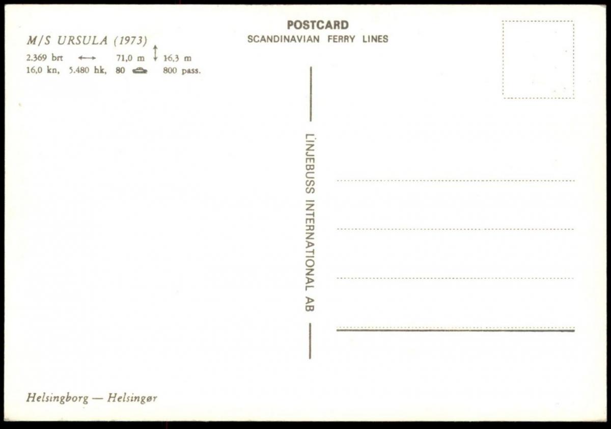 ÄLTERE POSTKARTE M/S URSULA 1973.. | Ansichtskarten günstig